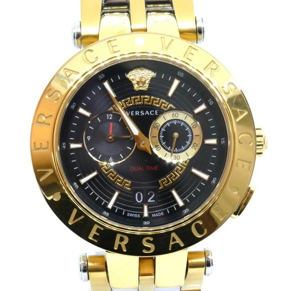 OTHERS | Accessories | Versace V Lace Dual Time Watch Battery Operated ...